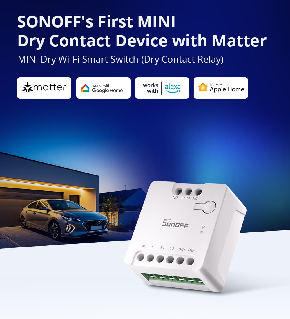 SONOFF MINI Dry Wi-Fi Smart Switch | MINI-D - SONOFF EGYPT